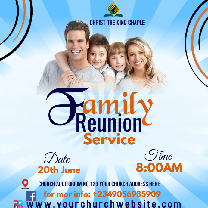 Modèle Professional Family Reunion Service Instagram | PosterMyWall
