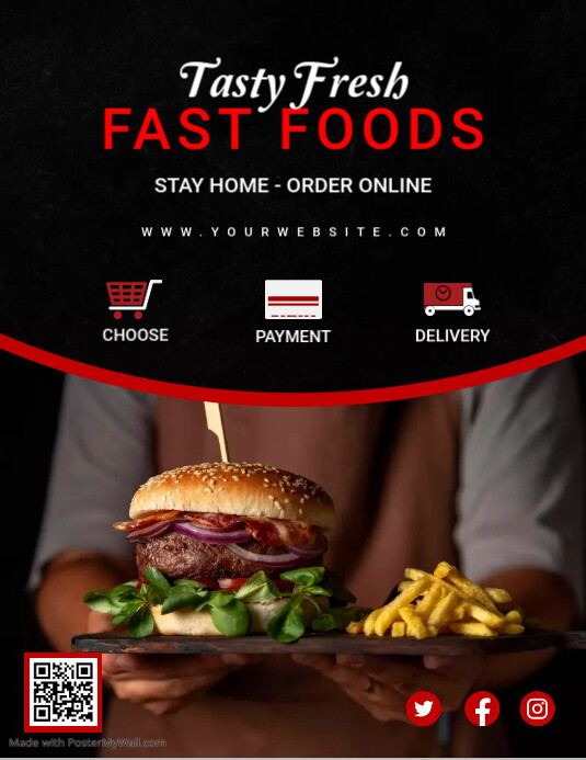 Professional Fast Food Flyer (us Letter) Template | PosterMyWall