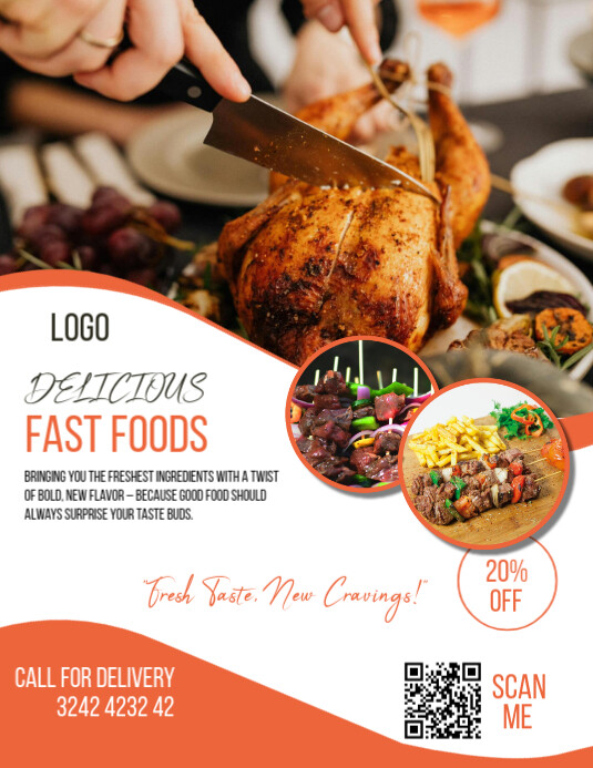 Professional Fast Food Flyer (us Letter) Template | PosterMyWall