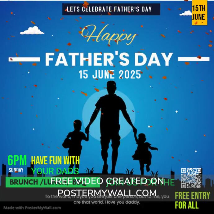 Professional Father's Day Celebration Poster – 2025 Edition Square (1:1 ...