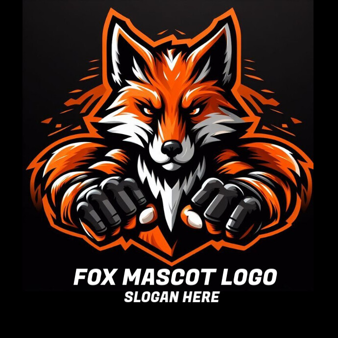 Copy of Professional Fighter Fox Mascot Logo Logo | PosterMyWall