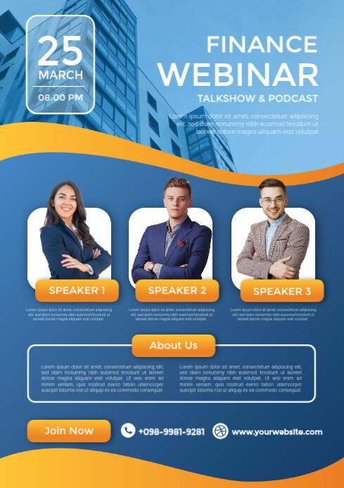 Copy of Professional Finance Webinar Business Events Poster A4 ...