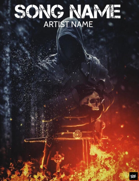 Plantilla de Professional Fire Alone Man Album Cover Flyer (us Letter ...