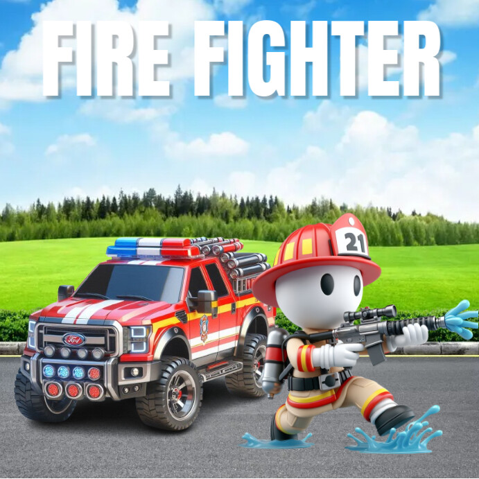 Professional Fire Fighter Instagram Post Modelo | PosterMyWall