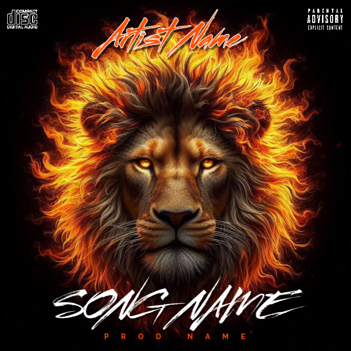 Copy of Professional fire lion mixtape cover | PosterMyWall