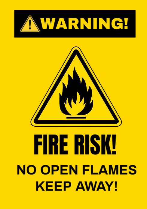 Copy of Professional Fire Sign A4 | PosterMyWall