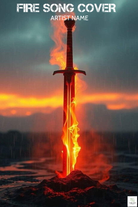 Professional Fire Song Album Cover Poster Template | PosterMyWall