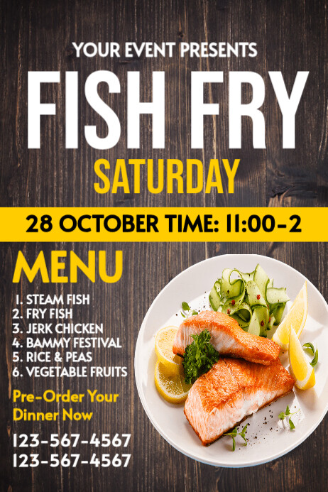 Copy of Professional Fish Fry Flyer Poster | PosterMyWall
