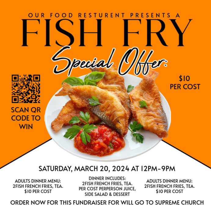 Plantilla de Professional Fish Fry Instagram Post | PosterMyWall
