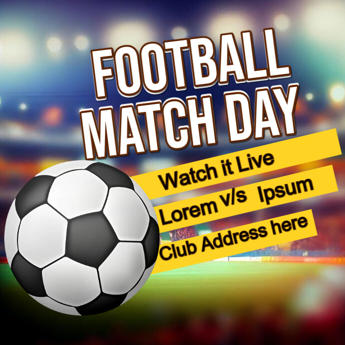 Professional Football Match Design Template Instagram Post | PosterMyWall