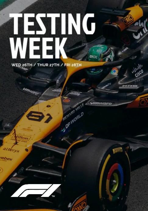 Professional Formula One Testing And Racing Week A3 Template | PosterMyWall