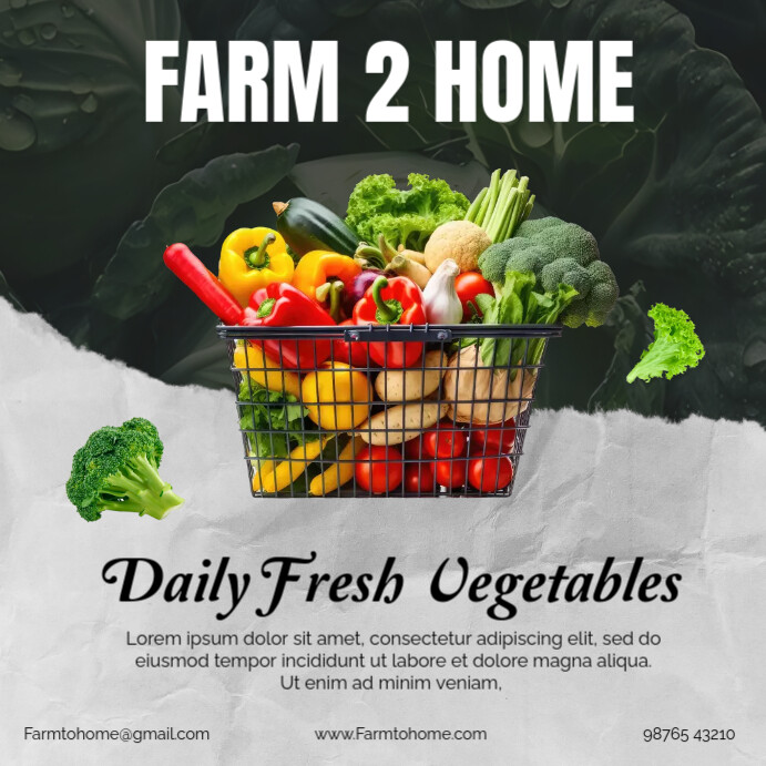 Plantilla de Professional Fresh Vegetable ads Instagram Post | PosterMyWall