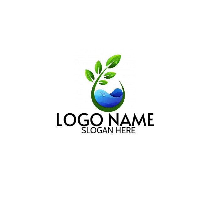 Professional Fresh Water Leaf Logo Logo Template | PosterMyWall