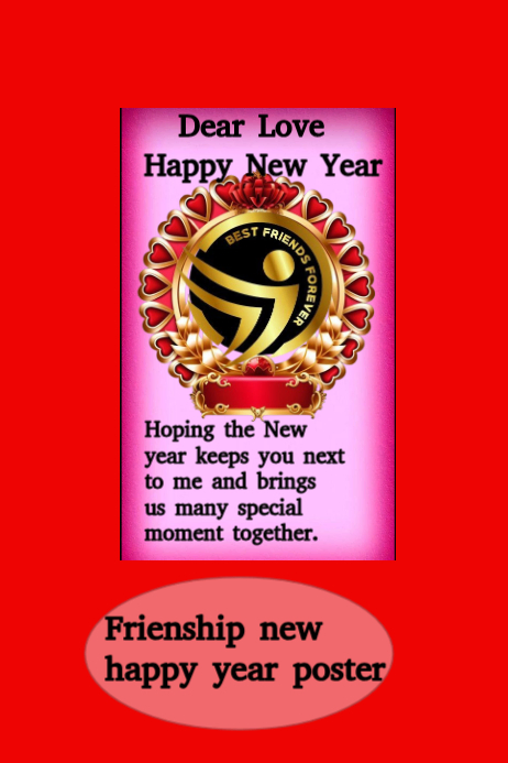 Plantilla de Professional Friendship New Happy Year Poster Poster ...