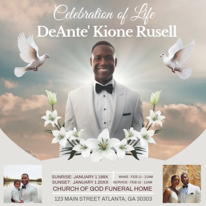 Professional Funeral Flyer,death Announcement,obituary Instagram Post ...