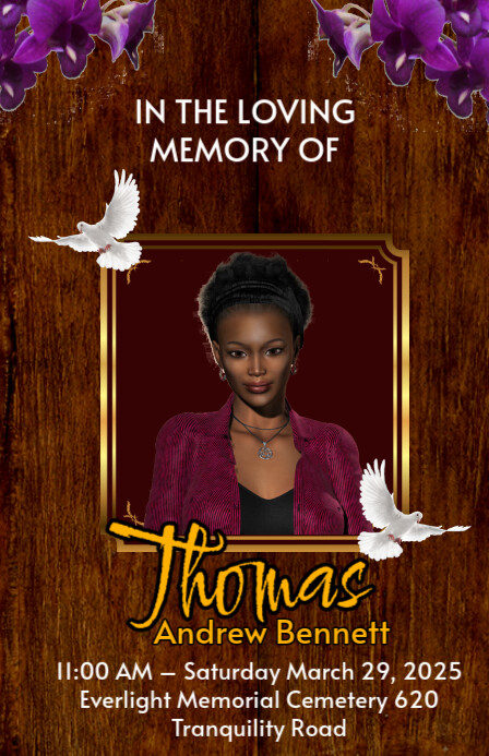 Professional Funeral Flyer Tabloid Template | PosterMyWall