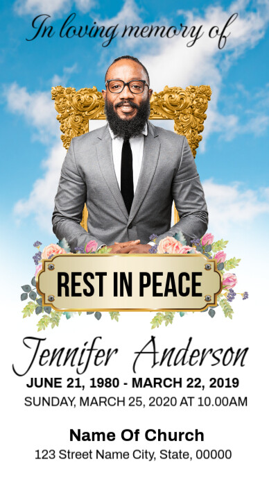 Copy of Professional Funeral Memorial Flyer A4 | PosterMyWall