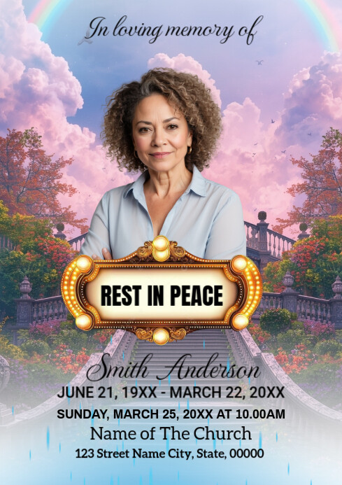 Professional Funeral Template A4 | PosterMyWall