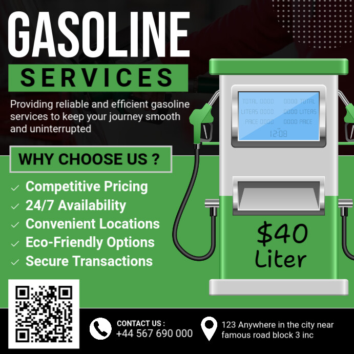 Plantilla de Professional Gasoline Service Instagram Post | PosterMyWall