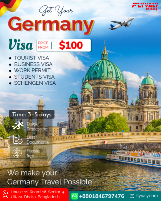 Professional Germany Visa Processing Ads Design Template Instagram ...