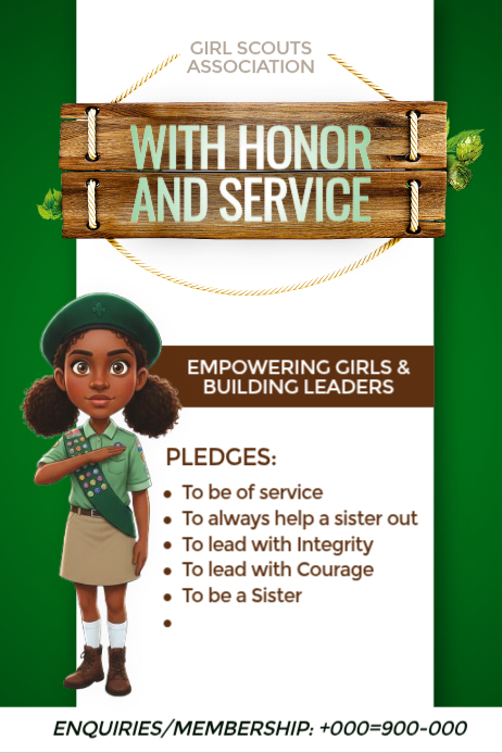 Professional Girl Scouts Leadership Poster Template | PosterMyWall
