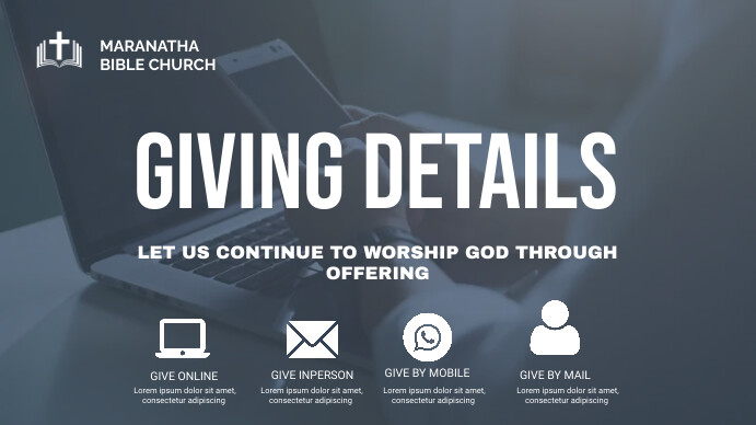 Professional Giving Presentation (16:9) Template | PosterMyWall