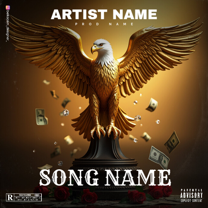 Professional Gold Aigle Album Cover Template | PosterMyWall