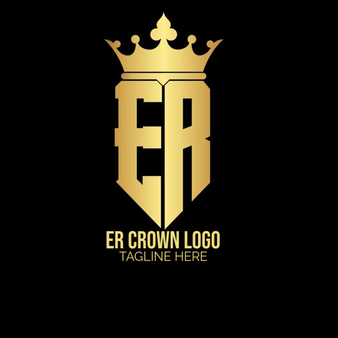 Professional Golden Er Letter Crown Logo Design Logo Template ...