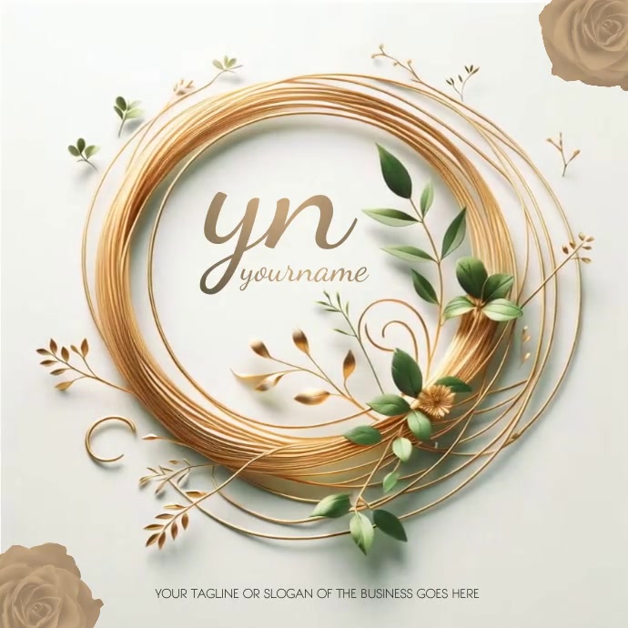 professional golden logo design template | PosterMyWall