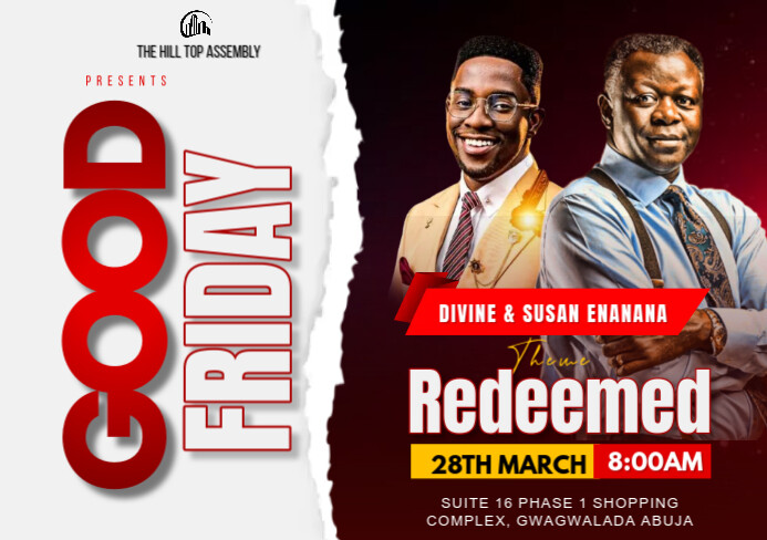 Professional Good Friday A5 Template | PosterMyWall