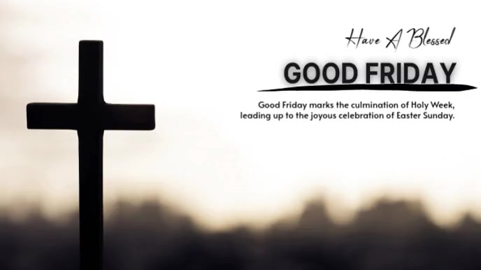 Professional Good Friday Digital Display (16:9) Template | PosterMyWall