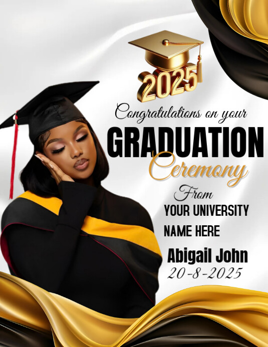 Plantilla de Professional Graduation Ceremony Flyer (us Letter ...