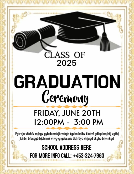 Professional Graduation Ceremony Flyer (us Letter) Template | PosterMyWall