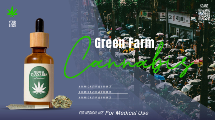 Professional Green Farm Of Cannabis Youtube Thumbnail Template ...