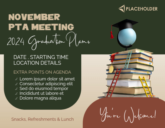 Professional Green PTA Meeting Flyer (us Lett Template | PosterMyWall