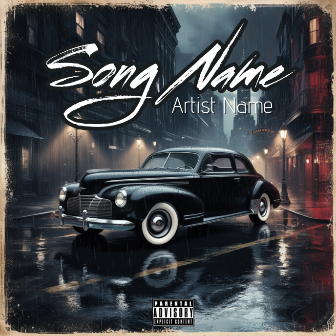 Plantilla de Professional Gritty Rainsoaked Album Cover | PosterMyWall