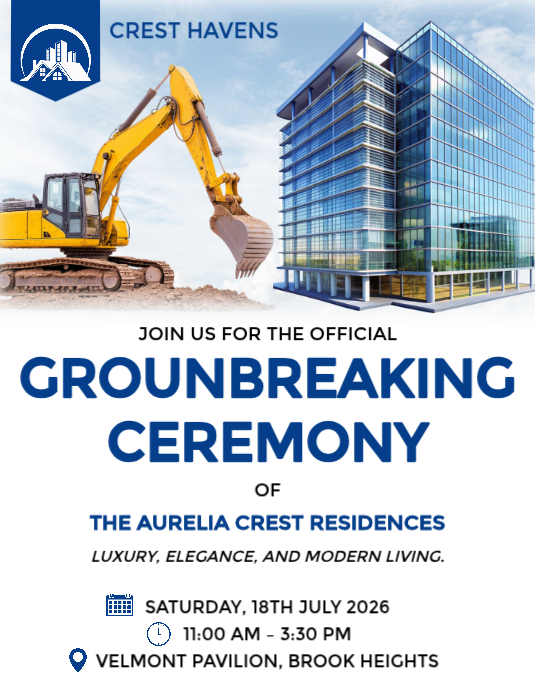Groundbreaking Ceremony Flyers Template | PosterMyWall