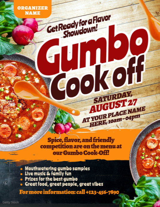 Copy of Professional Gumbo Cook Off Flyer (us Letter) | PosterMyWall