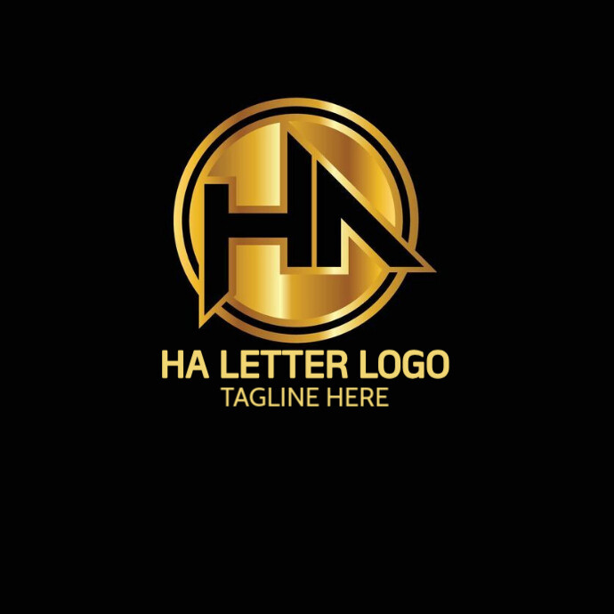 Copy of Professional Ha Letter Logo Design Logo | PosterMyWall