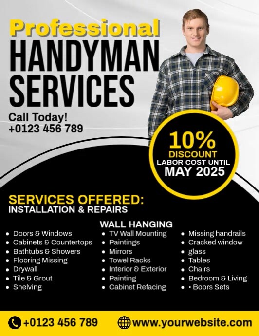 Copy of Professional Handyman Services | PosterMyWall