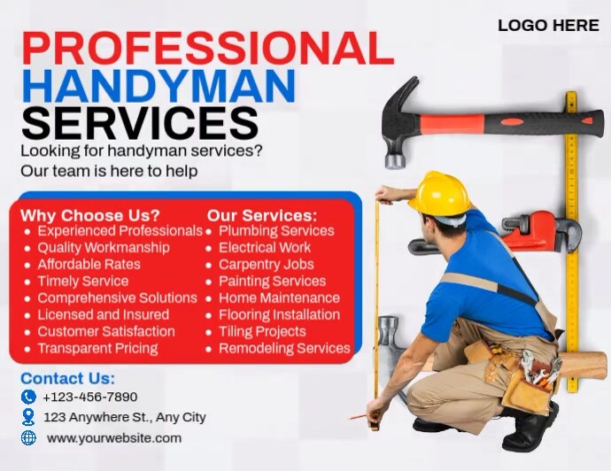Professional Handyman Services Template | PosterMyWall
