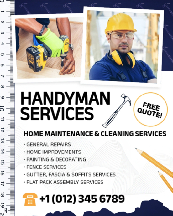 Plantilla de Professional Handyman Services Flyer Template - Home ...
