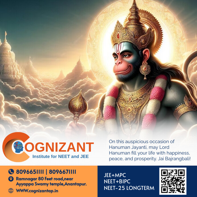 Professional Hanuman Jayanti Instagram Post Template | PosterMyWall