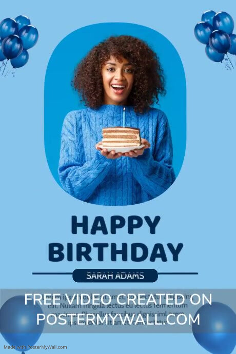 Professional Happy Birthday Poster Template | PosterMyWall
