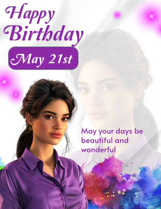 Copy of Professional Happy Birthday Sweetie Flyer (us Letter) | PosterMyWall