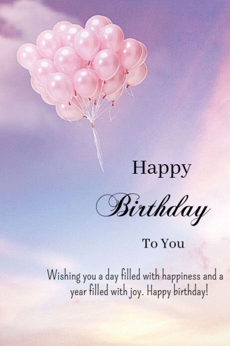 Professional Happy Birthday To You Poster Template | PosterMyWall