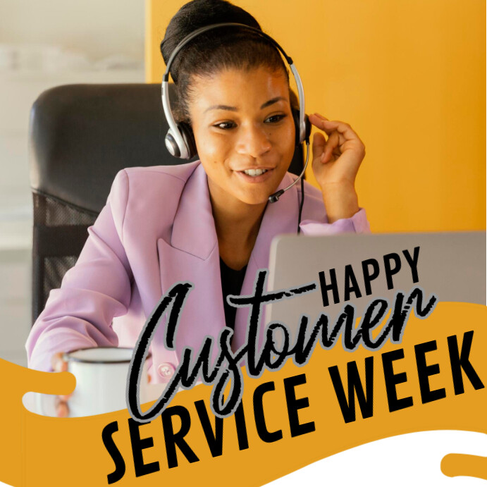 Copy of Professional Happy Customer Service Week Instagram Post | PosterMyWall
