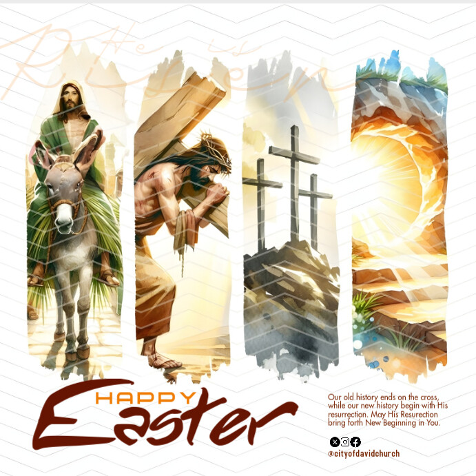Professional happy easter flyer 2025 Template | PosterMyWall