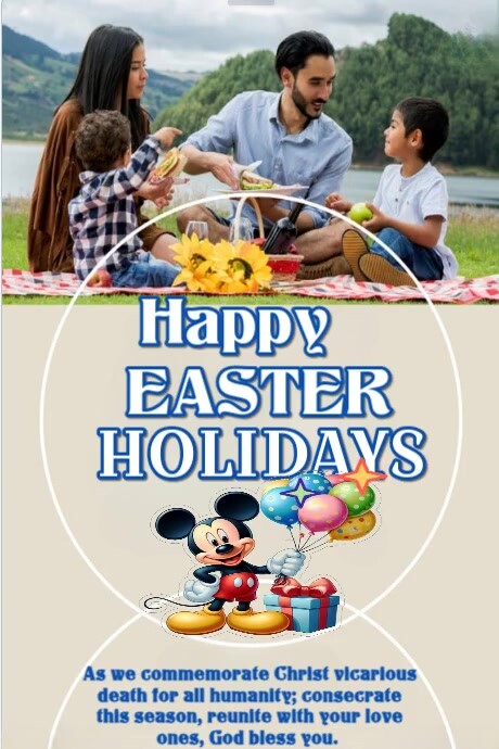 Professional Happy Easter Flyer Poster Template | PosterMyWall