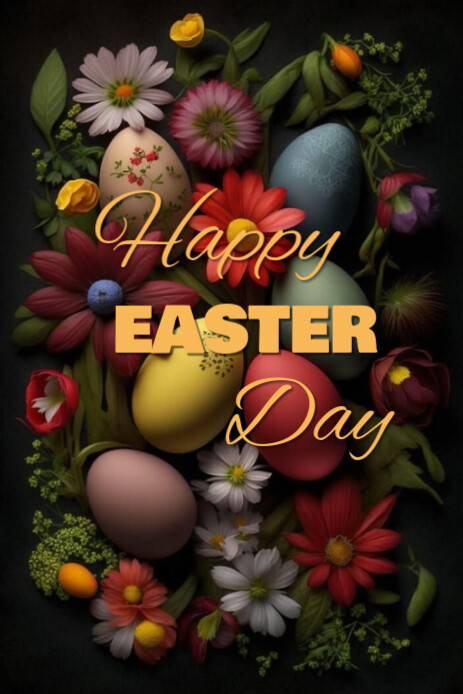 Professional Happy Easter Holiday Celebration Pinterest Graphic ...